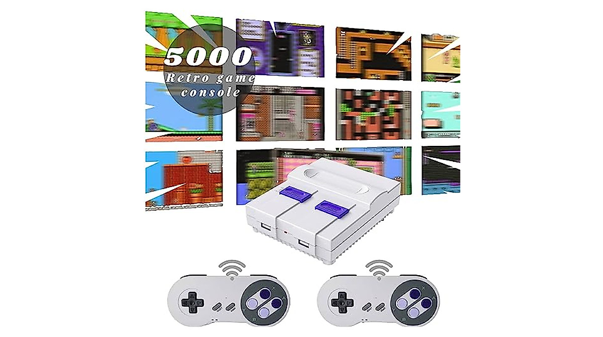 Super Classic Retro Game Console,HDMI Video Game System Built in 5000 Classic Games,Dual Game ...