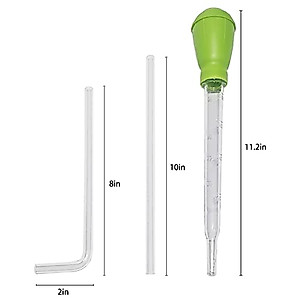 MRTIOO Spliceable 10-30 in Fish Tank Cleaning Tools, Aquarium Fish Coral Feeder, 4 in 1 Aquarium Siphon Gravel Cleaner Set, Water Changer Aquatic Bottom Waste Remover, Aquarium Pipette Accessies Tool