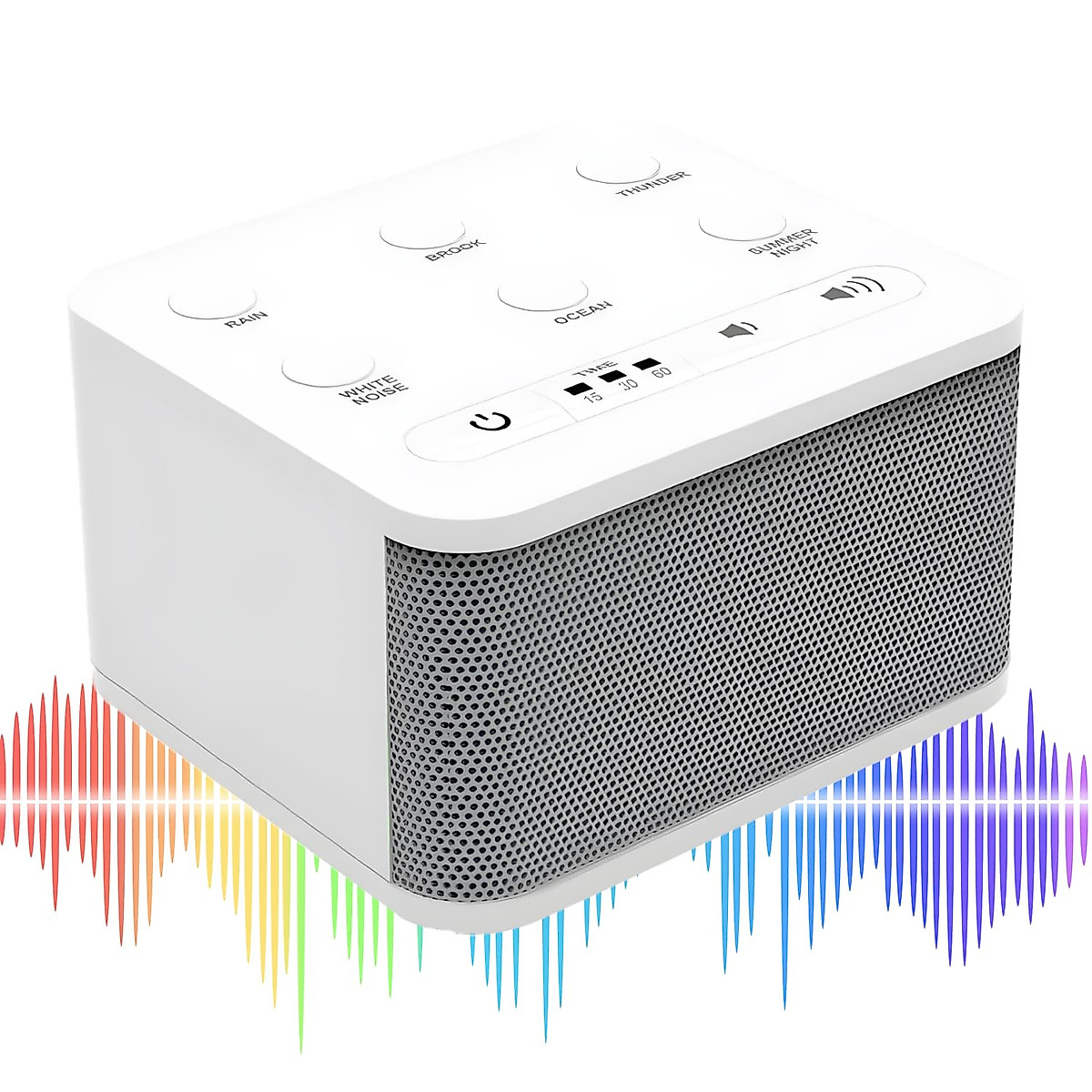 White Noise Sleep Sound Machine for Adults | Sound Machines for Sleeping | Portable White Noise Machine for Office Privacy | Travel Sound Machine Baby | Plug in Or Battery Operated Brown Noise Maker