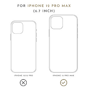 HABITU [Folio Collection 2022 Eris Tri-Fold Pink Wallet Case for iPhone 12 Pro Max, Detachable Vegan Leather Magnetic Folio with Card Pockets, Mirror & Strap for Women, for Women