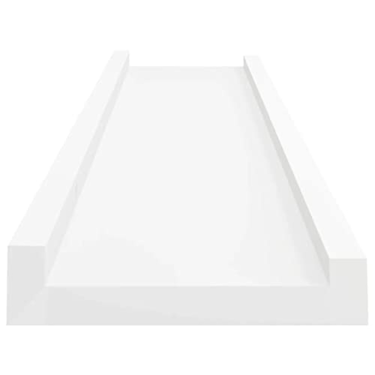 vidaXL 2X Picture Frame Ledge Shelves Edge Frame Shelf Floating Wall Shelf Hanging CD Rack Board Bedroom Living Room Office Black 23.6" MDF