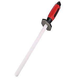 14 inch Sharpening Rod/Sharpening Bar, 2 in 1 Diamomd/Ceramic (Grit 400/1000) Knife Sharpener for Coarse/Fine Honing