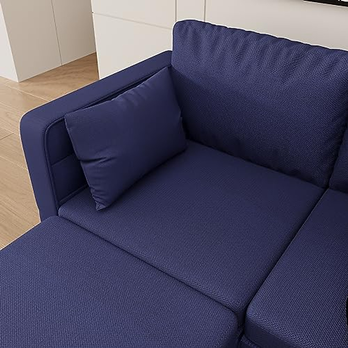 Goohome U Shaped Modular Sectional Sofa, Modern Comfy Linen 6 Seat Oversized Couch with Reversible Chaise and Storage Seats, Living Room Furniture Sets for Bedroom, Office
