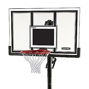 Lifetime 71524 XL Height Adjustable Portable Basketball System, 54 Inch Shatterproof Backboard