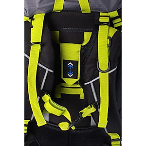 Mountain Warehouse Carrion 65L Rucksack - Padded Back Daypack Bagback Charcoal