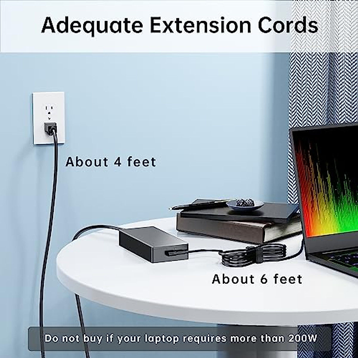 200W Charger ADP-200JB D Fit for ASUS ROG Zephyrus G15 GA503QM GA503QS GA503QR, ROG-Strix G15 G17, ASUS-TUF A15 A17 F15 F17 Gaming Laptop