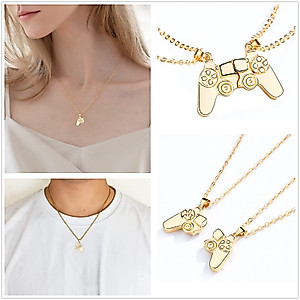 jagosen Game Controller Necklaces Matching Necklace for Couples Console Handle Pendant for Best Friends Him and Her Lovers BFF Friendship Jewelry