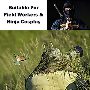 YUNAI Motorcycle Cycling Balaclava Face Mask – Windproof Hot Weather Breathable Full Face UV Protection Balaclava Hood Thermal for Outdoor Skiing Sports Hiking Black