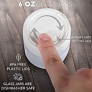 Euro Cuisine Yogurt Maker - YMX650 Automatic Digital Yogurt Maker Machine with Set Temperature - Includes 7-6 oz. Reusable Glass Jars and 7 Rotary Date Setting Lids for Instant Storage