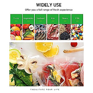 Syntus Vacuum Sealer Bags, 4 Pack 2 Roll 11" x 20' and 2 Roll 8" x 20' Commercial Grade Bag Rolls, Food Vac Bags for Storage, Meal Prep or Sous Vide