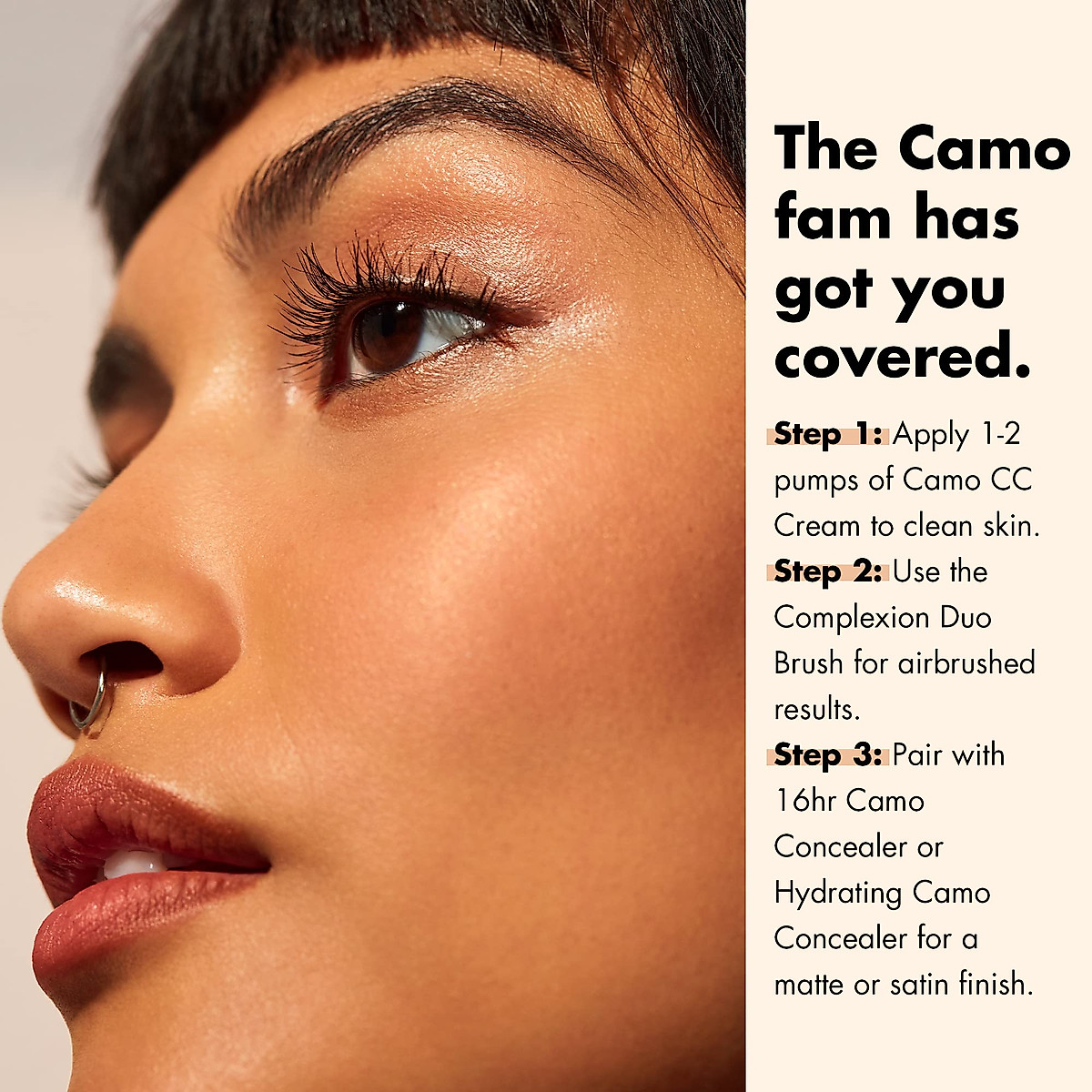 e.l.f. Camo CC Cream, Color Correcting Medium-To-Full Coverage Foundation with SPF 30, Light 205 N, 1.05 Oz (30g)