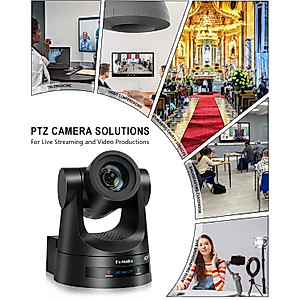 FoMaKo NDI Camera AI Auto Tracking 20x Optical Zoom HDMI NDI PTZ Camera for Church Worship Education Events,PoE 1080P 60FPS (KN20A Pro) (NDI 6 & NDI HX3 Certified)