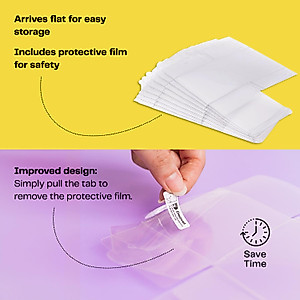 Decvel Clear Favor Boxes - 100 pack - 2 x 2 x 2 inches Stackable Clear Gift Boxes Made from Food-Grade, Scratch Resistant PET Material - Can Be Used As Display Plastic Box, Clear Treat Boxes, and For Party Favors