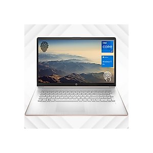 HP 2023 Premium 17.3" HD+ Touchscreen Business Laptop, Intel Core i7-1355U, NVIDIA GeForce MX550, 64GB RAM, 2TB SSD, Webcam, HDMI, Wi-Fi 6, Backlit Keyboard, Fingerprint Reader, Windows 11 Pro, Rose