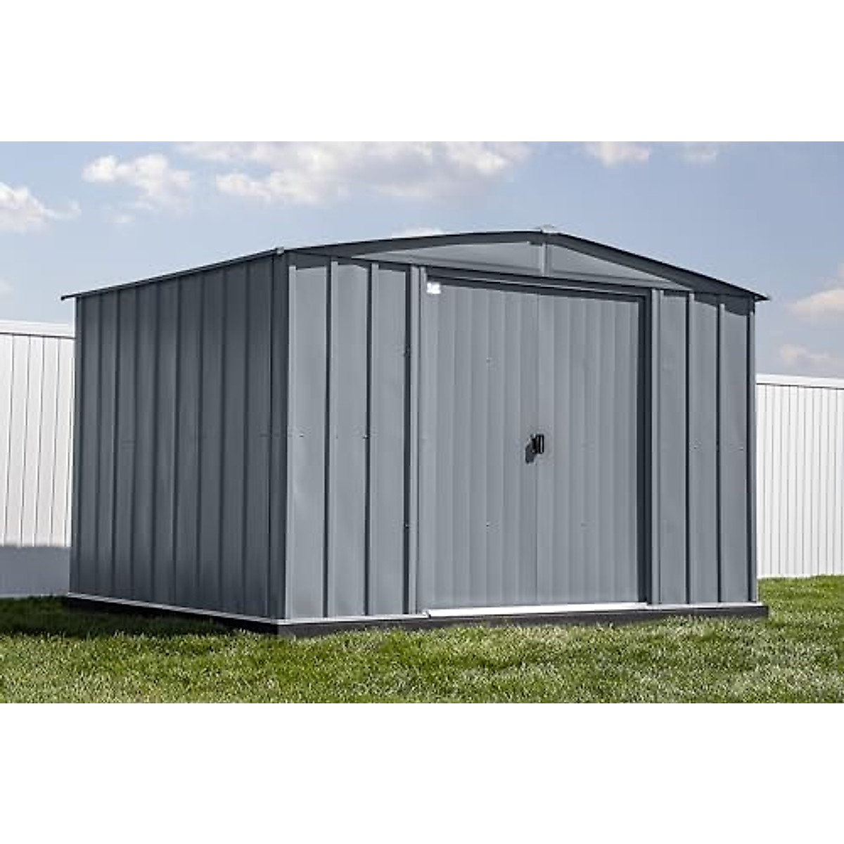 Arrow Classic Steel Storage Shed, 10x8, Charcoal