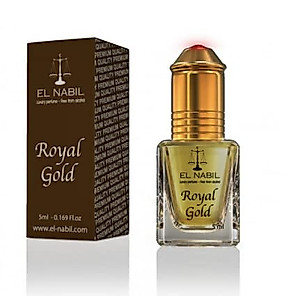 El nabil royal gold arabian perfume oil | royal oil | fragrance perfume oil | perfume oils for women and men | vanilla perfume oil | 0.17 Fl Oz (ROYAL GOLD)