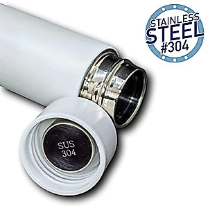 Insulated Water Bottle, 18/8 (304) Stainless Steel, Super Slim Skinny Mini, Portable, Leak Proof, 8oz, White11