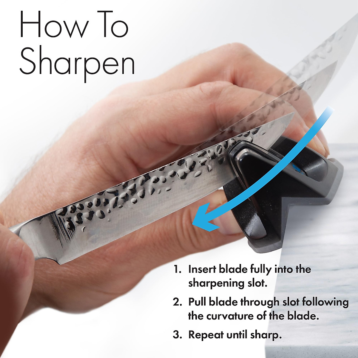 KitchenIQ 50009 Edge Grip 2-Stage Knife Sharpener, Black