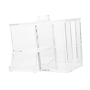 HANABASS Box Cosmetic Storage Box Clear Container Containers with Lids Jewelry Holder Stand Makeup Storage Box Cotton Pad Dispenser Container Cotton Swabs Storage Case Cotton Pad Box