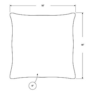 Monarch Specialties 9327, Set of 2, 18 X 18 Square, Insert Included, Decorative Throw, Accent, Sofa, Couch, Bedroom, Polyester, Hypoallergenic, Red Pillow 18"X 18" Feathered Velvet 2Pcs, 2 Count