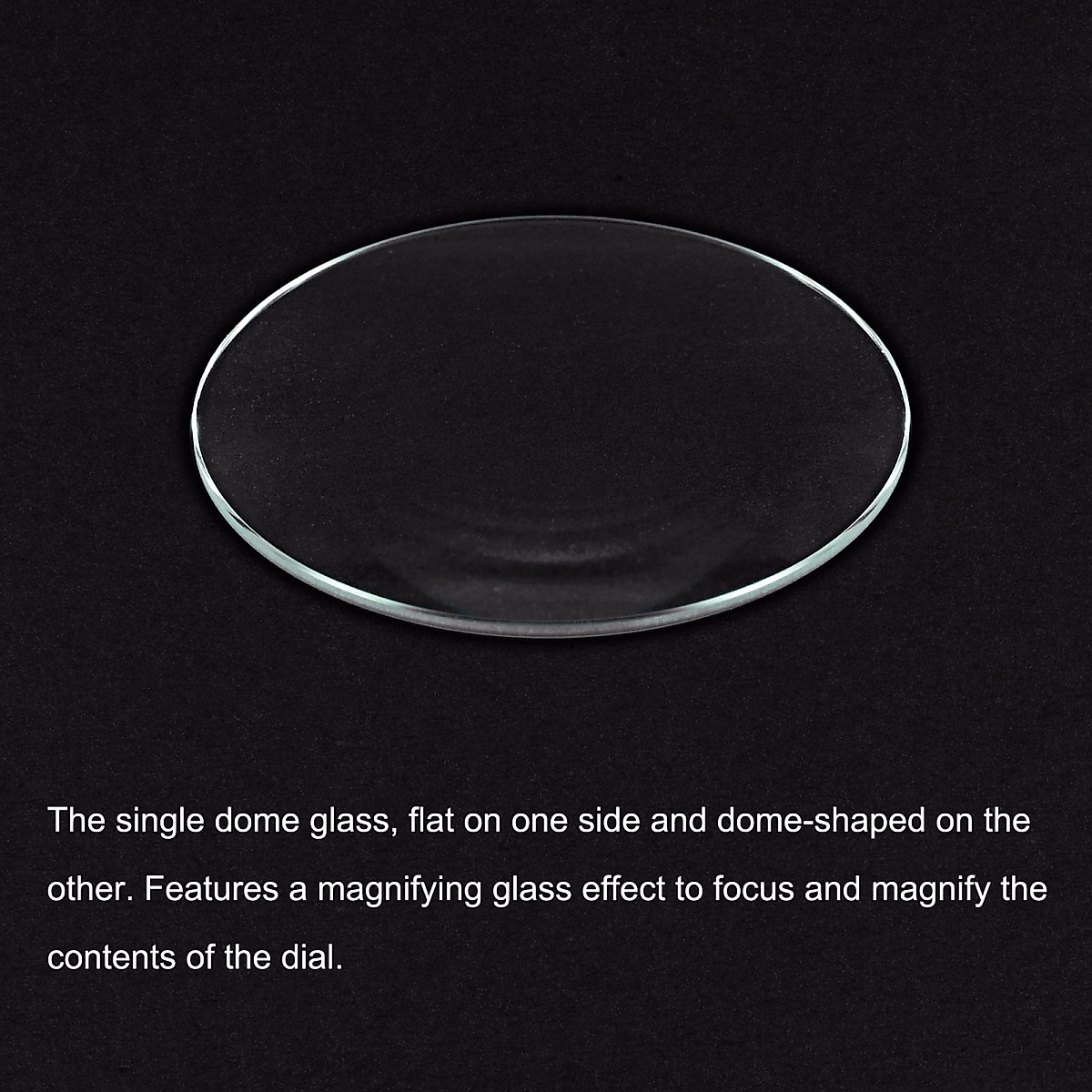 uxcell 8 Pack 40mm Dia. Watch Glass Crystal Lens, Single Dome Round 1.5mm Edge Thickness for Watchmaker Repair Clear