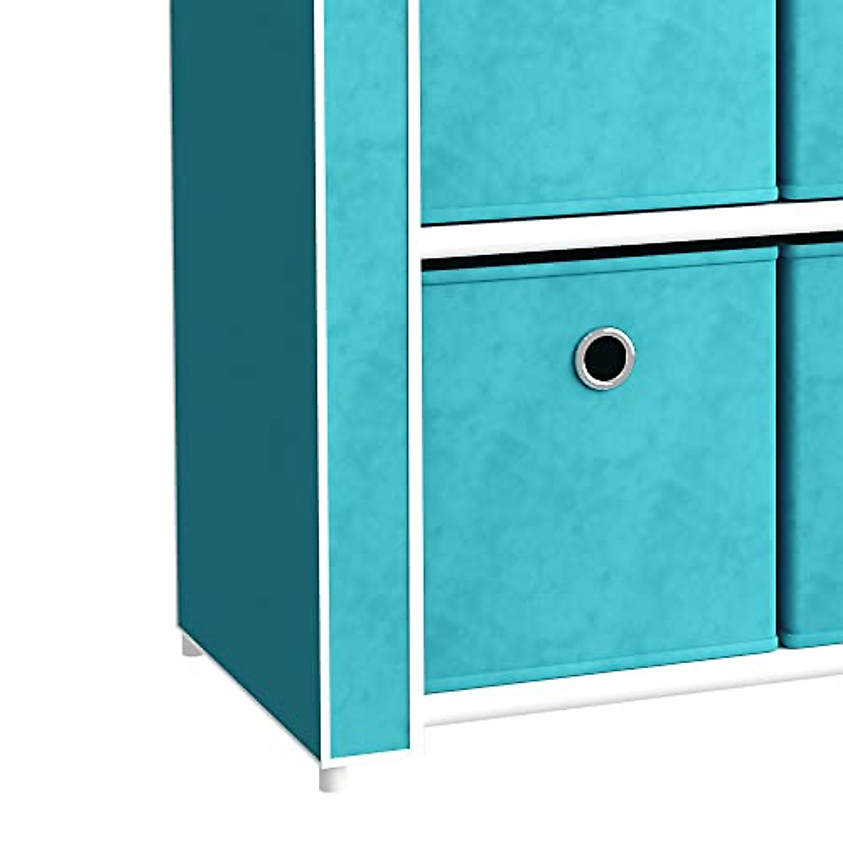 HOMEFORT 11 Drawer Dresser Chests of Drawers Toy Clothes Organizer Fabric Storage Cube Bins with Sturdy Metal Shelf for Bedroom Living Room