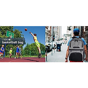 Basketball Bag, Basketball Backpack with Ball Compartment Basketball Accessories Large Capacity Basketball Equipment Bag Soccer Bag Sports Gym with Shoe Compartment Fits Soccer & Volleyball Football