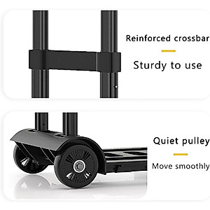 Platform Truck Flatbed Cart Metal Platform Truck 16.3 * 9 * 3.2in Flat Handtruck Load 55 Lbs Folding Push Cart Household Moving Dolly Cart Reliable
