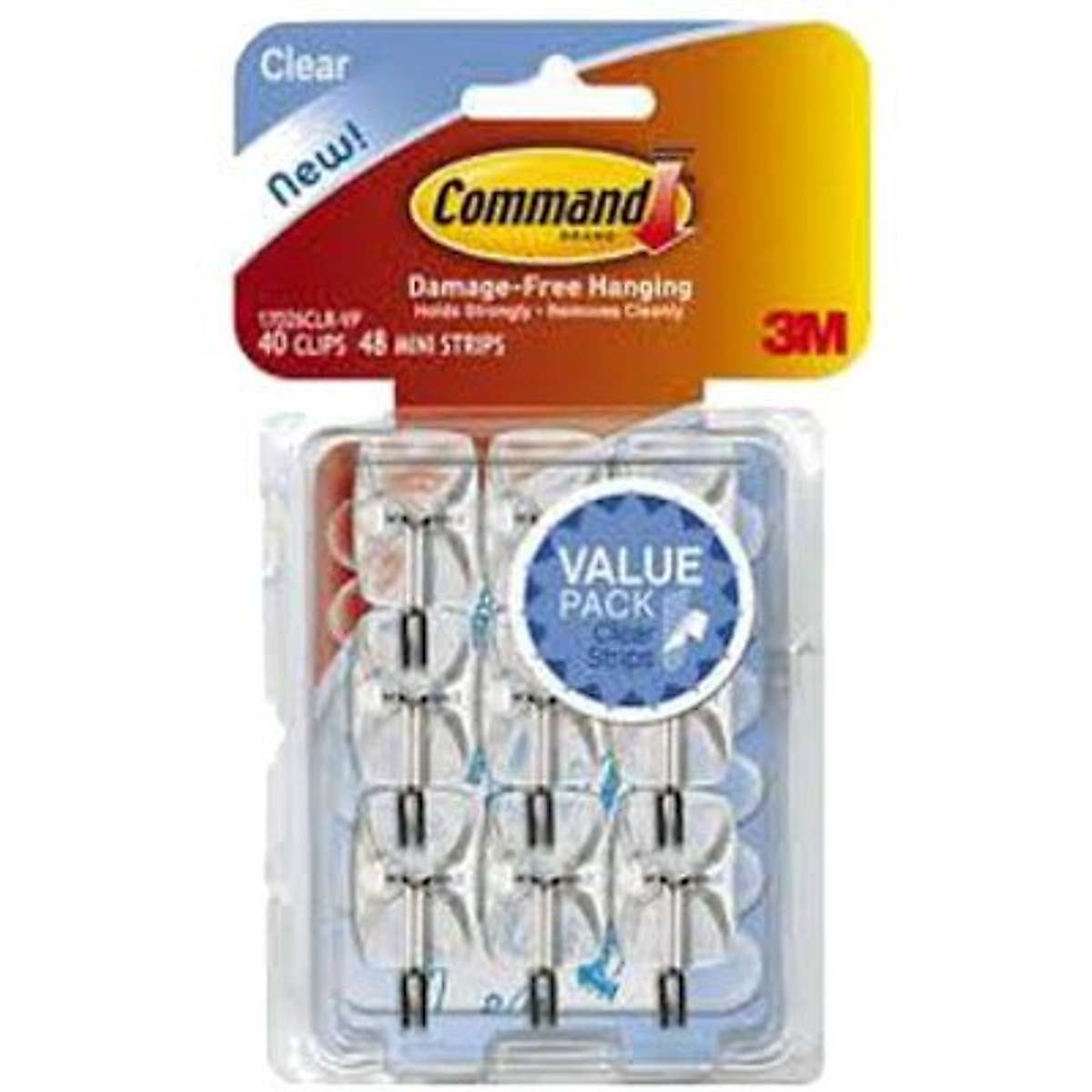 Command Strips 17067CLR-VP Clear Command Wire Hooks