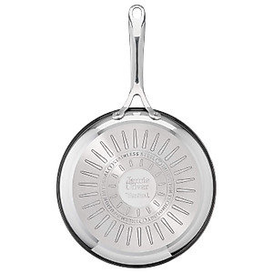 Tefal Cook's Direct Frying Pan, 24cm, Jamie Oliver, Stainless Steel
