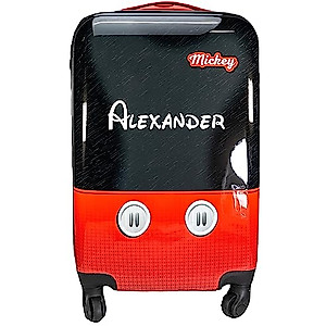Disney Luggage Kids Suitcase Mickey Mouse Carry on Hardshell Rolling Spinner Suitcase Travel Bags Gifts Trip Accessories - Personalized Mickey Mouse Luggage with Your Name