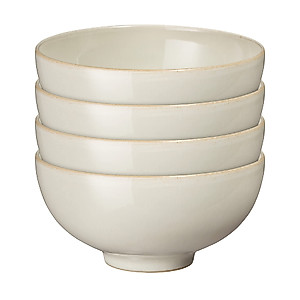 Denby Linen Rice Bowls Set of 4, Cream, One Size (016048045)