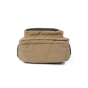 BT21 Space Wappen Collection Lightweight Canvas Mesh Casual Student Backpack, Beige