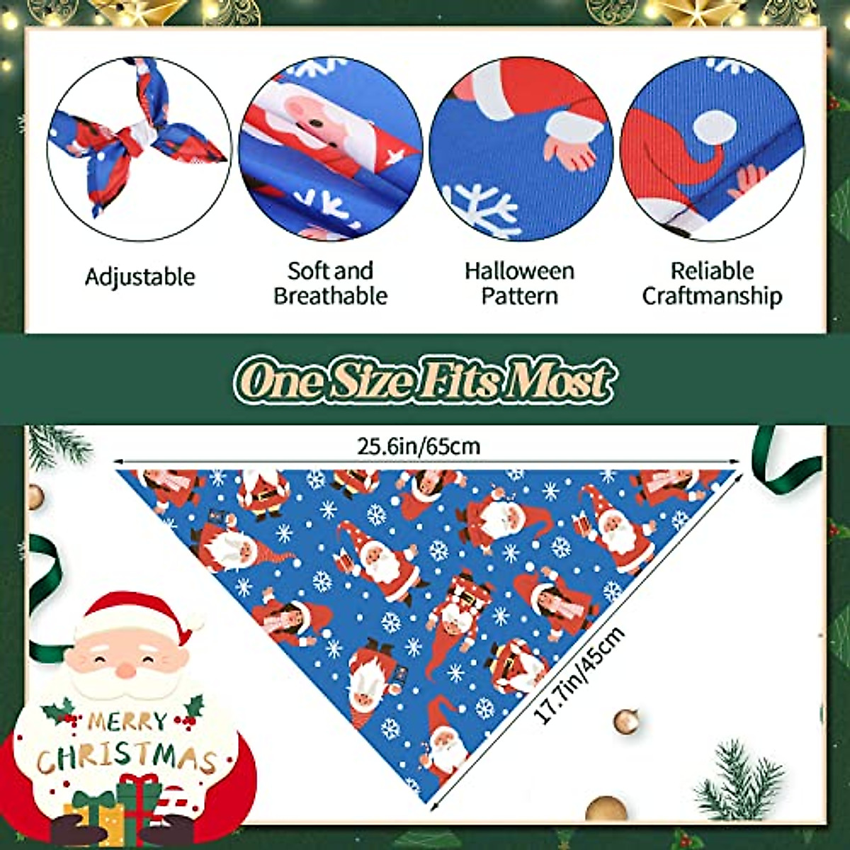 180 Pieces Christmas Dog Bandanas Bulk Xmas Dog Cat Bibs Holiday Pet Costume Dog Christmas Outfit Triangle Scarf Kerchief for Small to Medium Pet