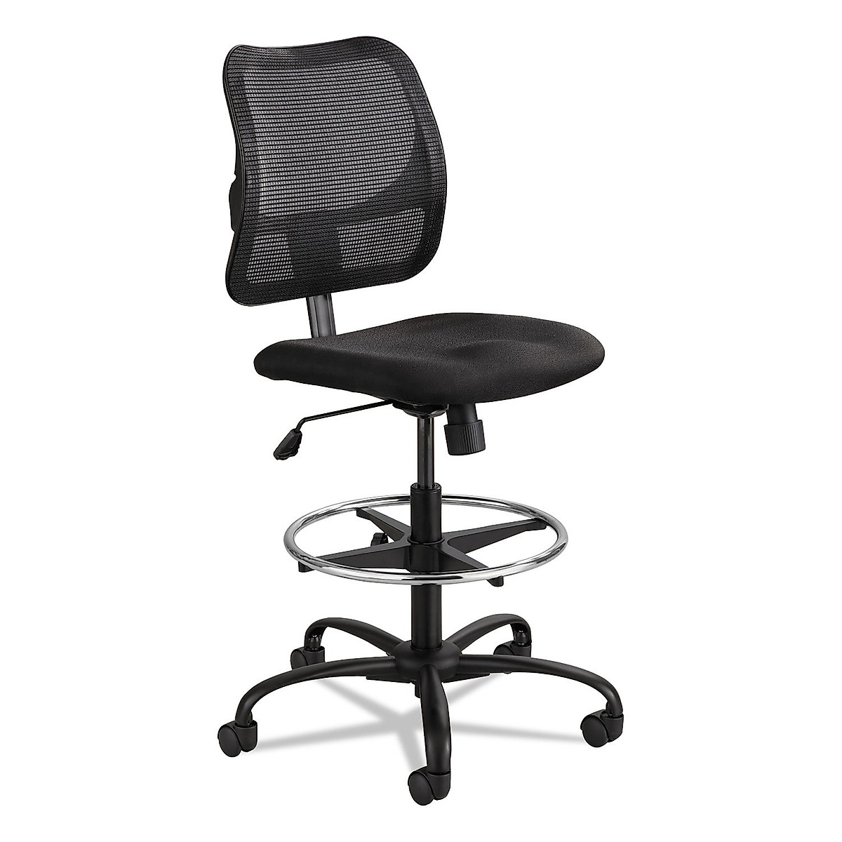 Safco Products Vue Mesh Extended-Height Chair 3395BL, Ergonomic, Breathable Mesh Back, Black, mid-Back