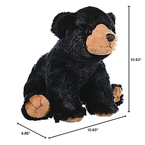 Wild Republic Black Bear Plush, Stuffed Animal, Plush Toy, Gifts for Kids, Cuddlekins 12 Inches