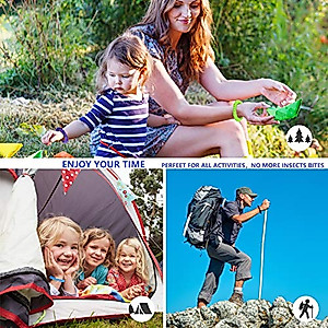 Mosquito Bracelet 20 Pack with 4 Patches, Waterproof Bug Repellent Wrist Bands, Fit for Kids & Adults, Natural Ingredients and Deet-Free,pest Control, Safe Indoor Outdoor Protection