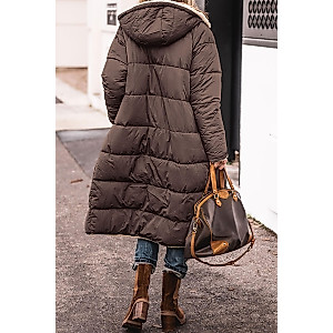 PRETTYGARDEN Winter Jackets For Women 2025 Fashion Reversible Full Zip Fleece Long Coats Outerwear (Dark Coffee,Medium)