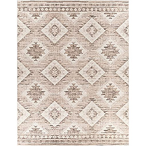 BoutiqueRugs Smoketown Traditional Area Rug - Tan, Black, White - 7'10" x 10'2"