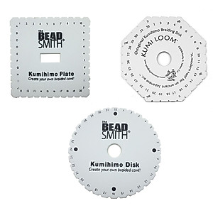 Kumiloom, Round Disk, Square Disk - Set of 3 Kumihimo Disks
