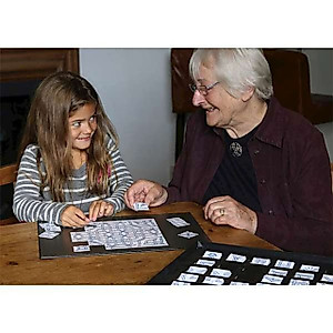 Tillions - Tile Puzzle Game For Kids & Family With Millions Of Possibilities. STEAM Educational Game Promotes Shape Sorting & Symmetry Learning. 144 Magnetic Tiles & Folding Magnetic Board For Ages 6+