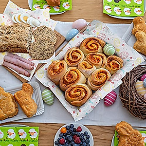 150 Pieces Easter Wax Paper Sheets Wrap Paper Easter Egg Butterfly Grease Resistant Paper Liners Waterproof Paper Food Wrap Wrapping Tissue for Easter Kitchen Handmade Food