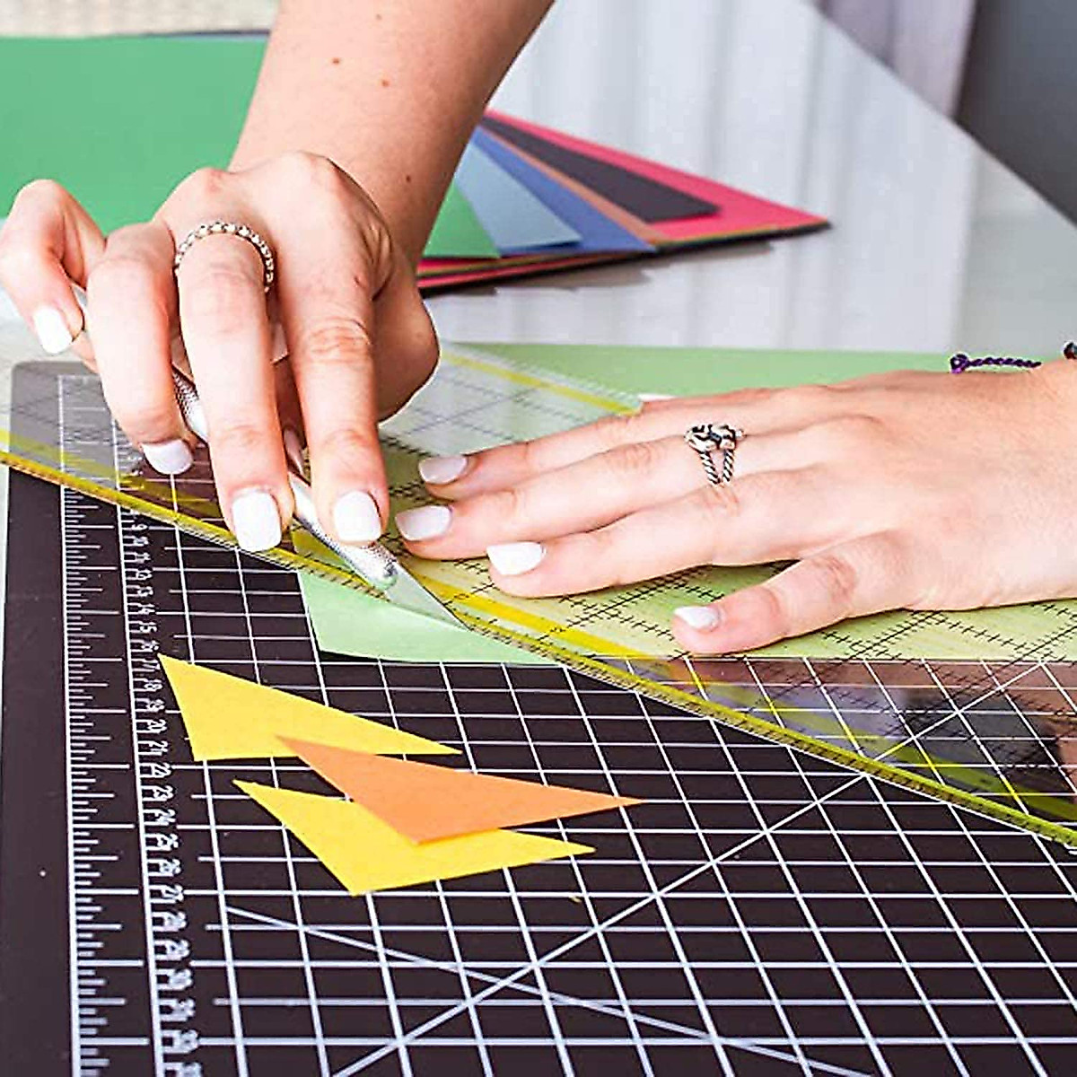 DIYSELF 1PCS Hobby Knife Exacto Knife with Safety Cap and 20PCS Craft Knife Blades for Modeling, Scrapbooking, Stencil, Precision Knife