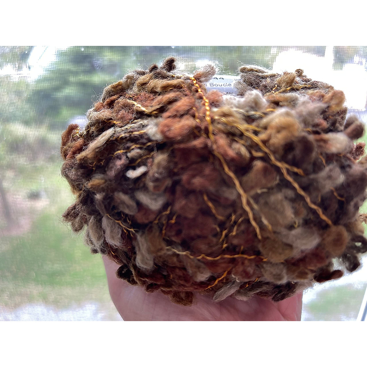 Bobble Browns - Sale Boucle Wool Blend Yarn - 50 Grams (1.75 Ounces) 65 Meters (71 Yards)