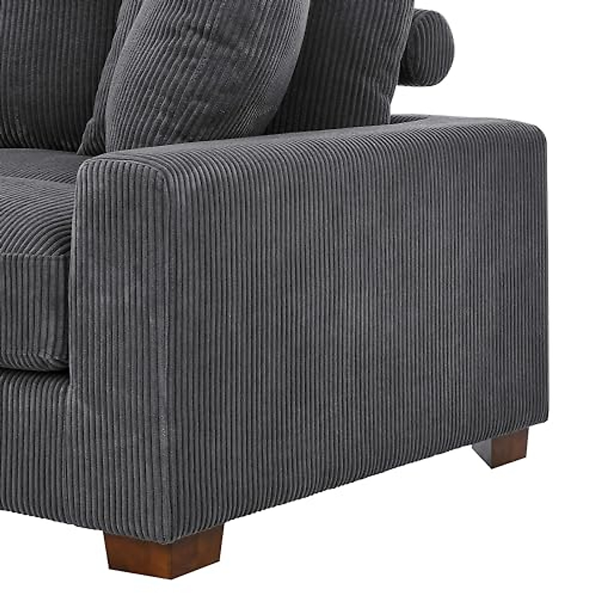 Oadeer Home Modular Sofa Love Seats, Dark Gray