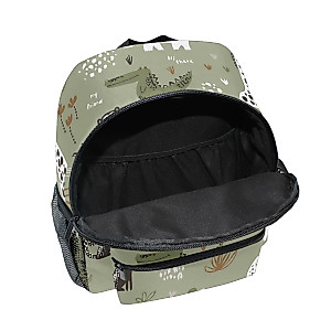 CHIFIGNO Toddler Backpack Jungle Tiger Koala Animals Green Preschool Bag Small Backpack for Girls Boys Kindergarten Elementary Junior Primary