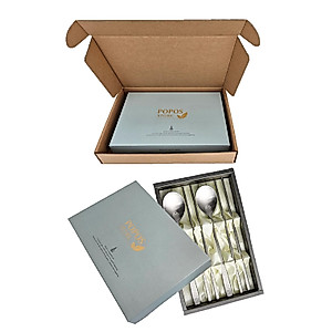 Korean Chopsticks Spoon 2 Set - METAL STAINLESS STEEL -Printed Hangul Characters (Hangul-Silver)