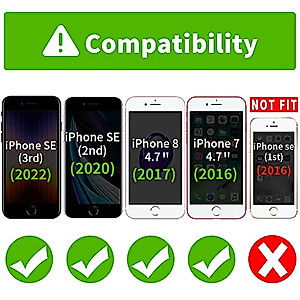 FYY Designed for iPhone SE Case 2022 (3rd Gen) / 2020 (2nd Gen) / 7 / 8 , Luxury PU Leather Wallet Phone Case with Card Holder Flip Kickstand Cover Rose Gold