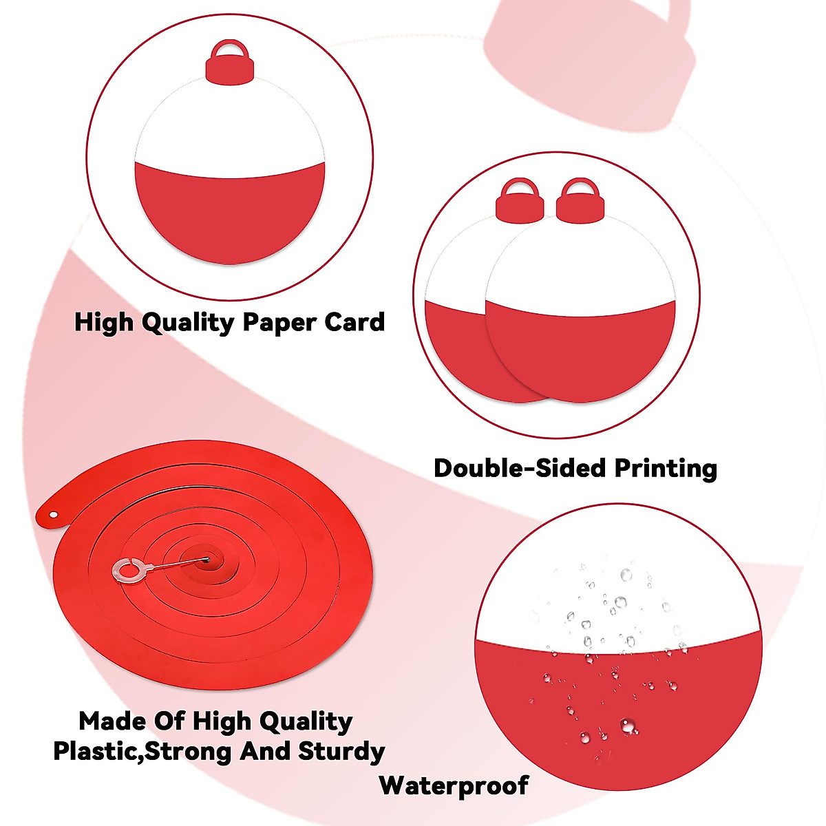 60PCS Gone Fishing Party Hanging Swirls Fishing Birthday Decoration Fishing Bobber Party Streamers Fishing Themed Ceiling Streamers for Fisherman Ideas Photo Props Baby Shower Birthday Party Supplies