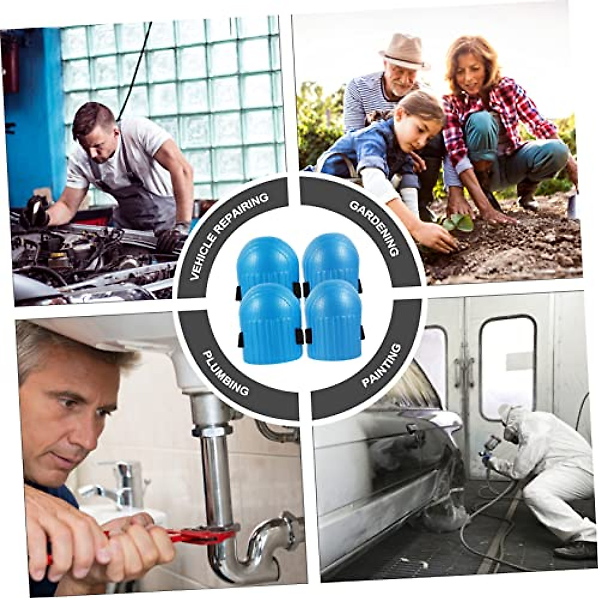 Vaguelly 2 Pairs Knee Pads Gel Knee Pads for Men Lightweight Work Pants Mens Lightweight Cargo Pants Work Supply Household Work Kneepads Thick Straps Household Garden Kneepad Man Adjustable